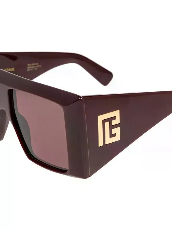 Balmain Square-frame Sunglasses - Red