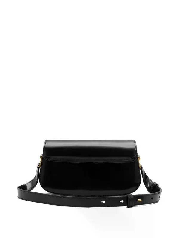 AMI Paris Paris Leather Shoulder Bag - Black