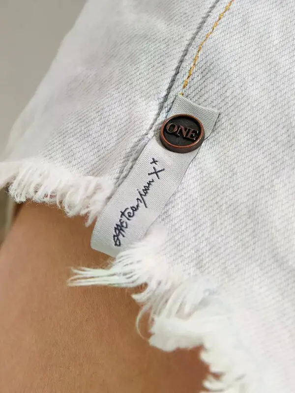 ONETEASPOON Frayed Denim Shorts
