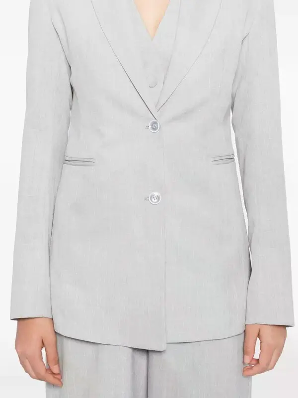 BLAKLACE Single-breasted Blazer - Grey