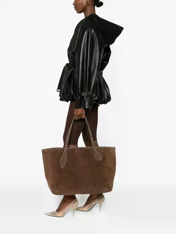 LIFFNER Mega Sprout Suede Tote Bag - Brown