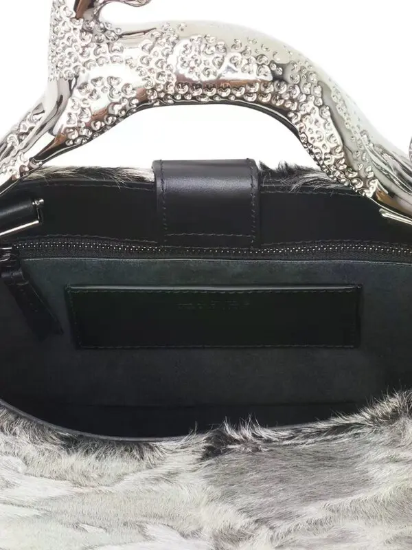 LANVIN Animal Hardware Fur Tote Bag - Grey