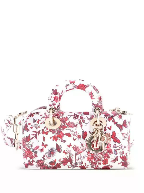 Dior Lady D-joy Printed Leather Small Satchel - Multicolour