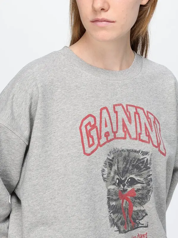 GANNI Graphic Sweatshirt - Grey