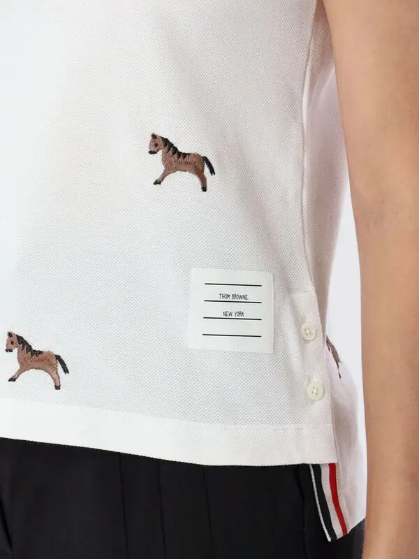Thom Browne Embroidered Polo Shirt