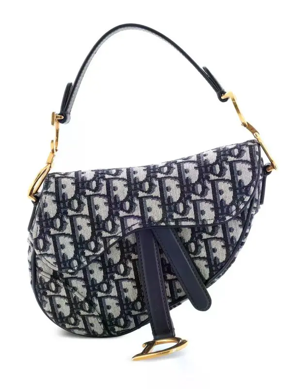 Dior Saddle Handbag Oblique Canvas Mini Shoulder Bag - Blue