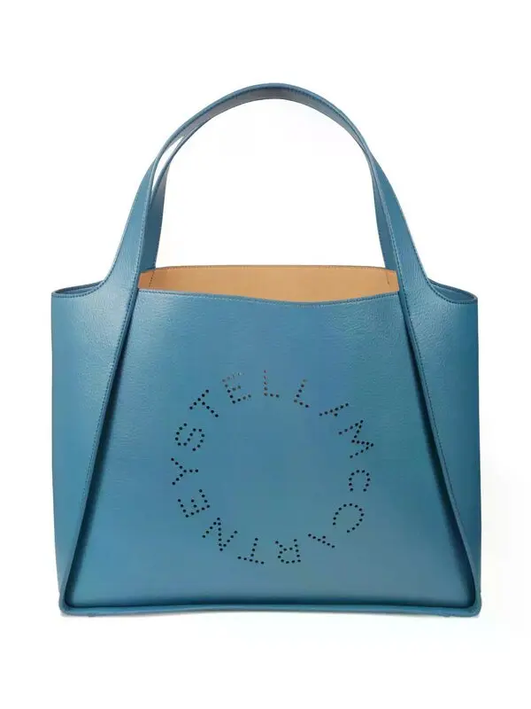 Stella McCartney Perforated-logo Tote Bag - Blue