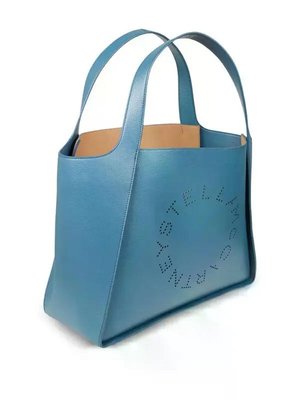 Stella McCartney Perforated-logo Tote Bag - Blue