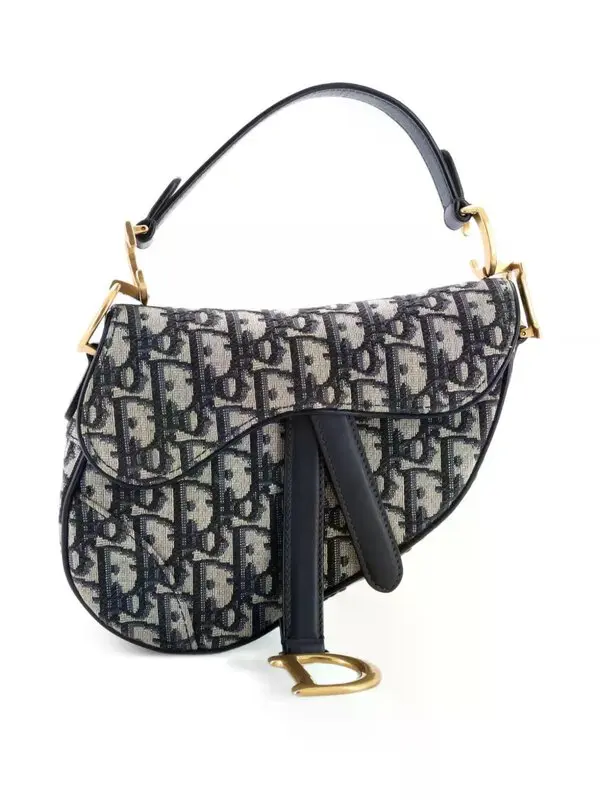 Dior Saddle Handbag Oblique Canvas Mini Shoulder Bag - Blue