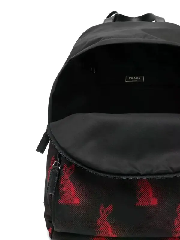 Prada Rabbit-print Backpack