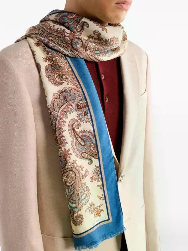 Etro Paisley-pattern Scarf - Neutrals