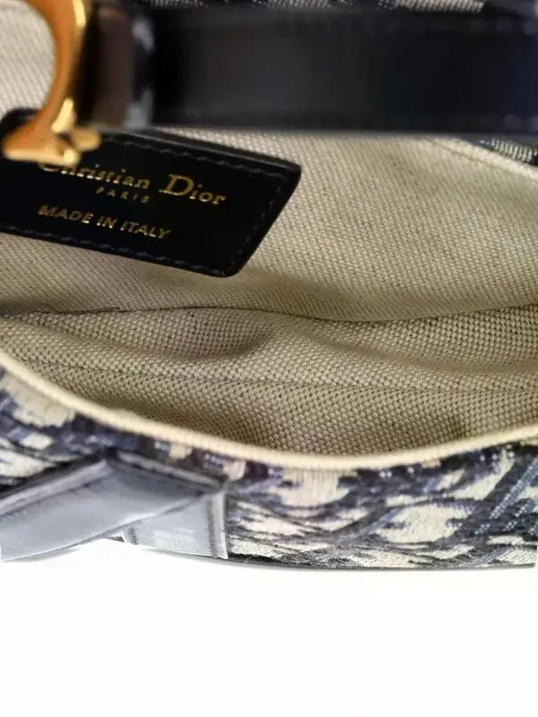 Dior Saddle Handbag Oblique Canvas Mini - Blue