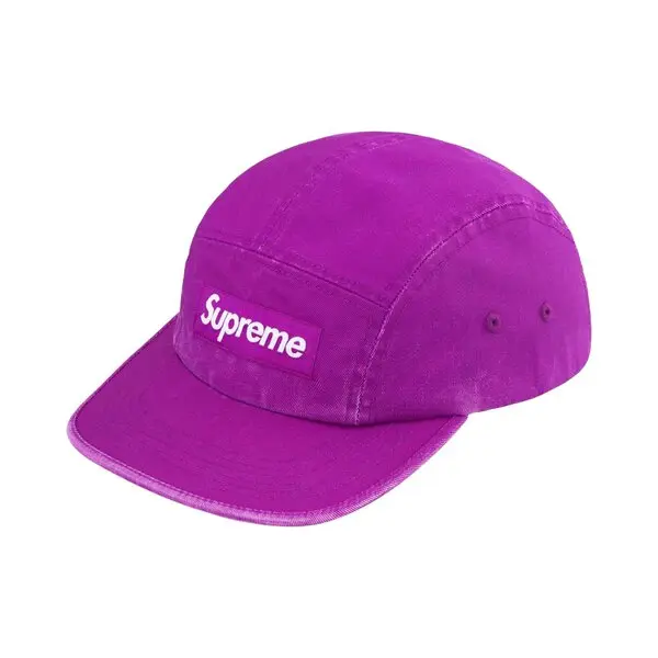 Supreme Washed Chino Twill Camp Cap - Purple
