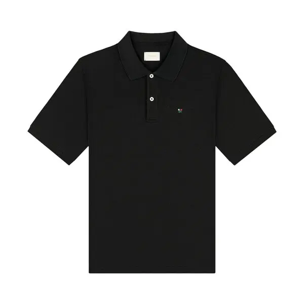 Aimé Leon Dore Crest Piqué Polo - Black