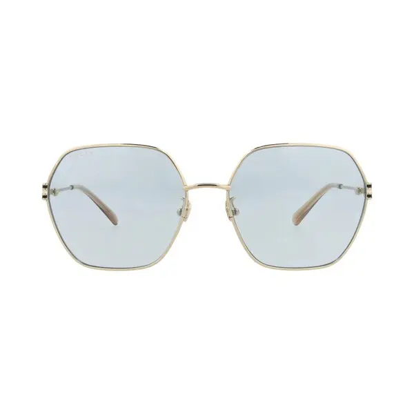Gucci Square Frame Metal Sunglasses - Gold