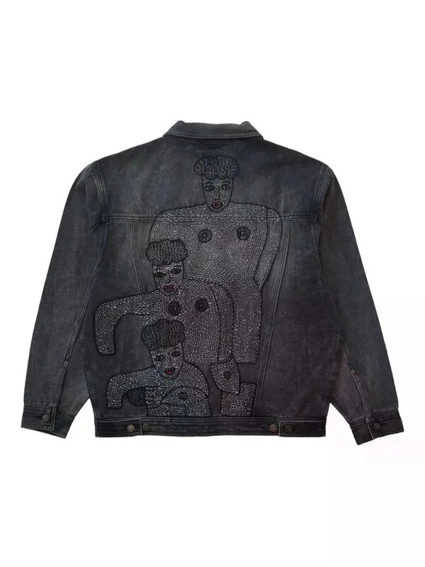GLASS CYPRESS Embroidered Denim Jacket