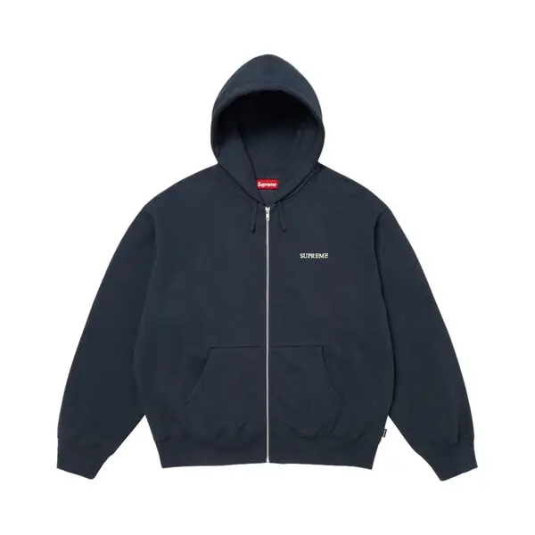 Supreme Zip Up Hooded Sweatshirt - Blue