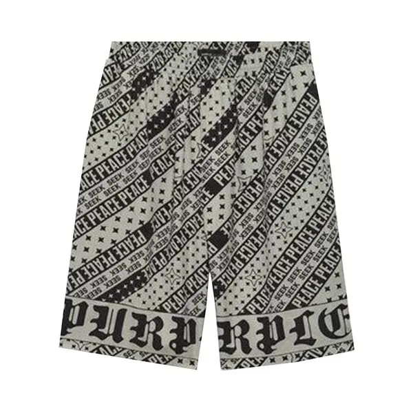 PURPLE BRAND Flag Bandana Shorts