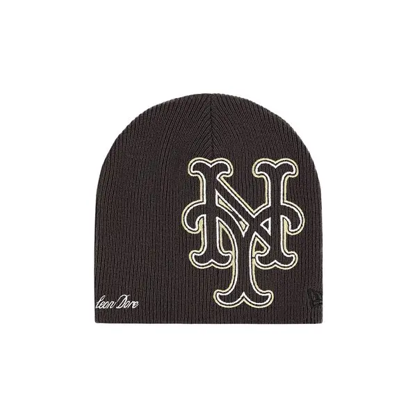 Aimé Leon Dore X New York Mets Embroidered Beanie - Grey