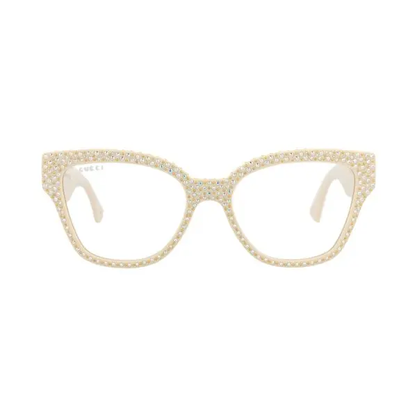 Gucci Cat Eye Frame Recycled Acetate Sunglasses - White
