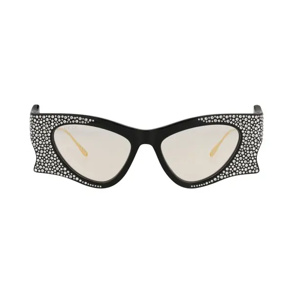 Gucci Cat Eye Frame Recycled Acetate Sunglasses - Black