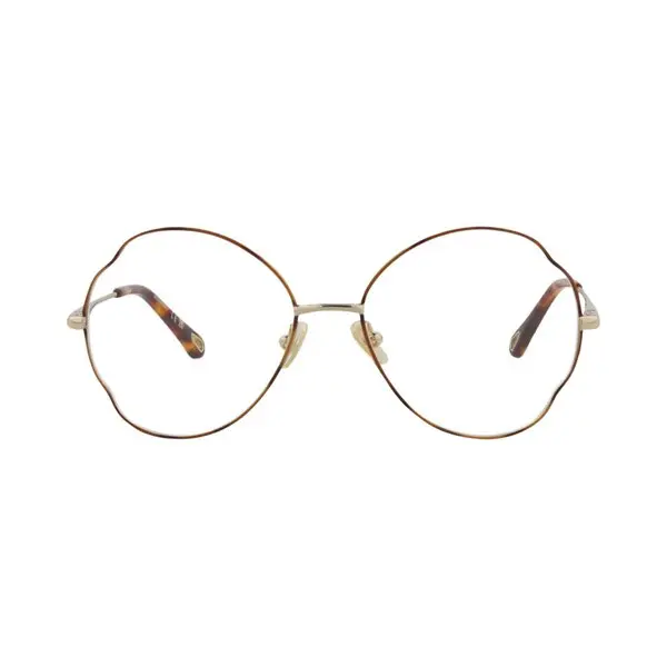 Chloé Round Frame Metal Optical Frames - Brown