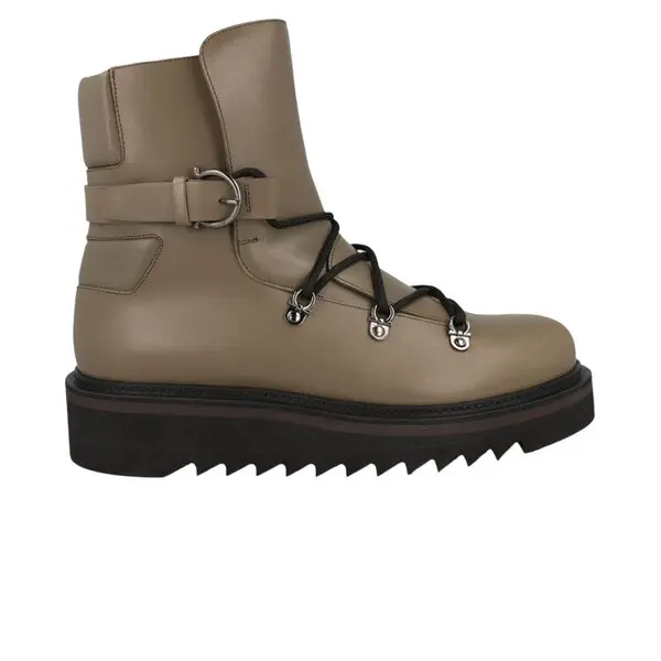 FERRAGAMO Giulio Lace-up Demi Boot - Tan