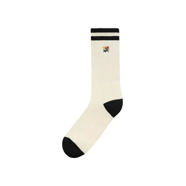 Aimé Leon Dore Striped Crest Crew Socks - Black