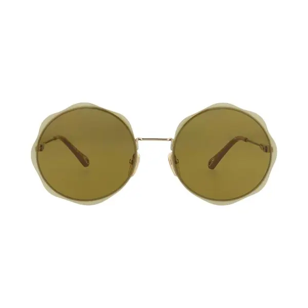 Chloé Round Frame Metal Sunglasses - Gold