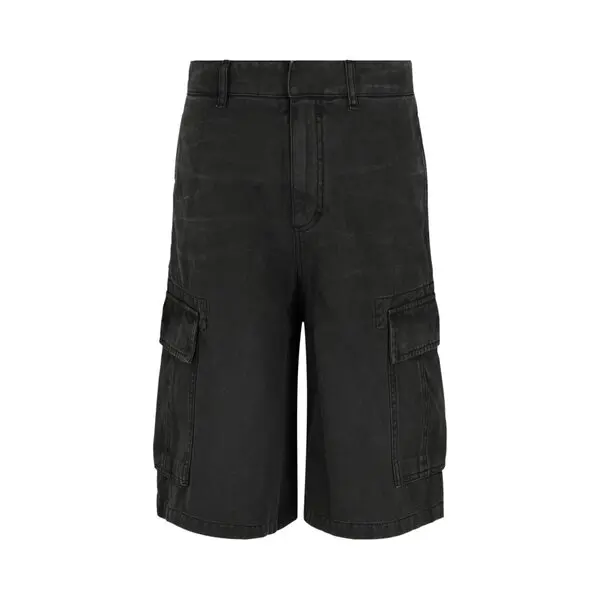 Givenchy Embroidered Cargo Denim Shorts