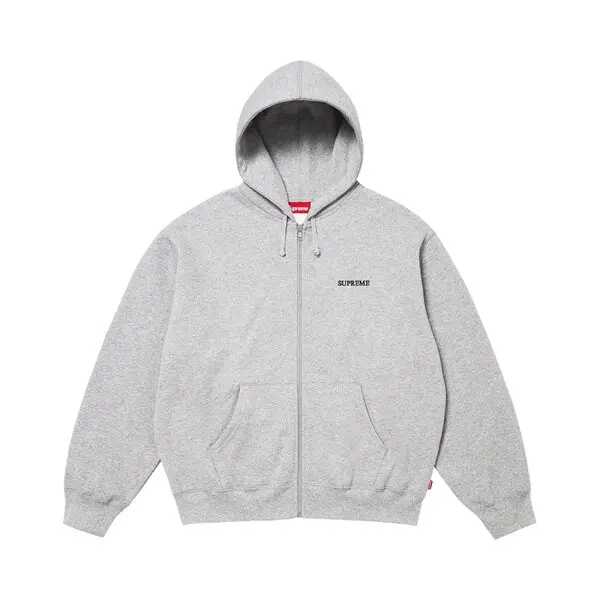Supreme Zip Up Hooded Sweatshirt - Grey