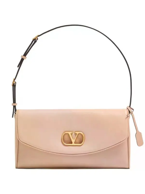 Valentino Garavani Small Devain Vlogo Shoulder Bag - Neutrals