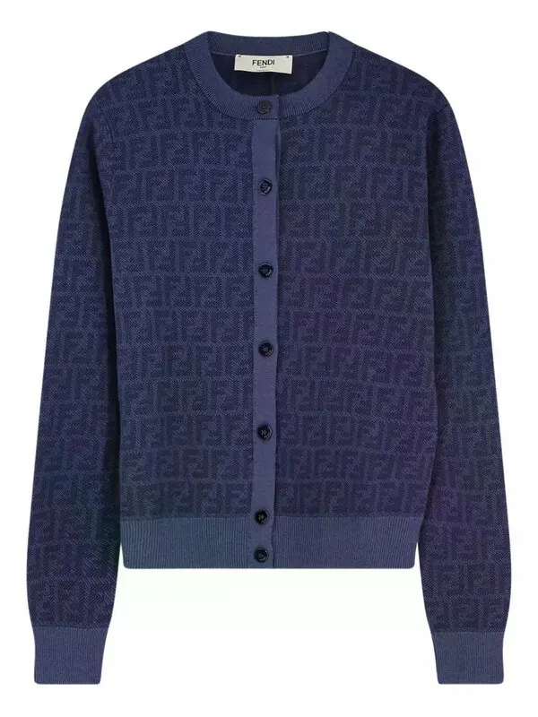 Fendi Ff-pattern Buttoned Cardigan