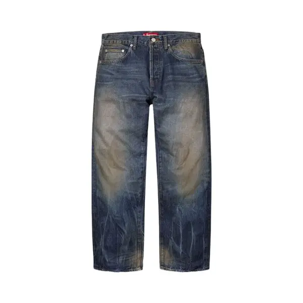 Supreme Distressed Loose Fit Selvedge Jean - Blue