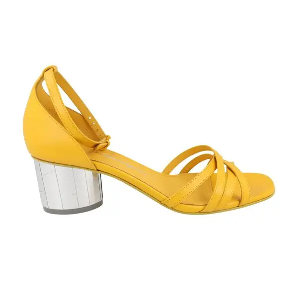 FERRAGAMO Flor 55 Sandal - Yellow