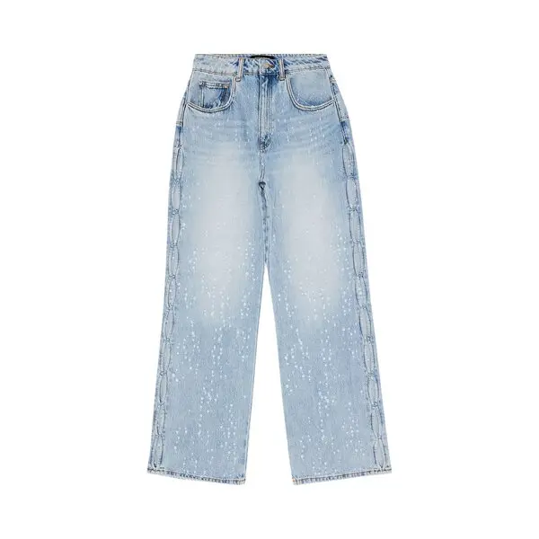 PURPLE BRAND Cut-out Wide Leg Jeans