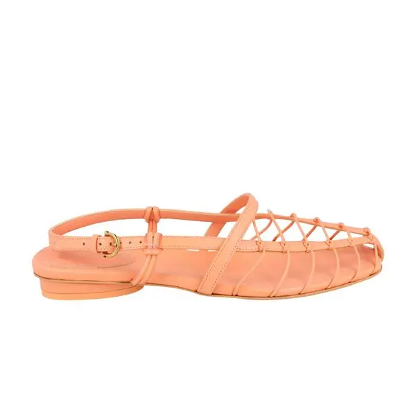 FERRAGAMO Shay Caged Slingback Sandals - Pink