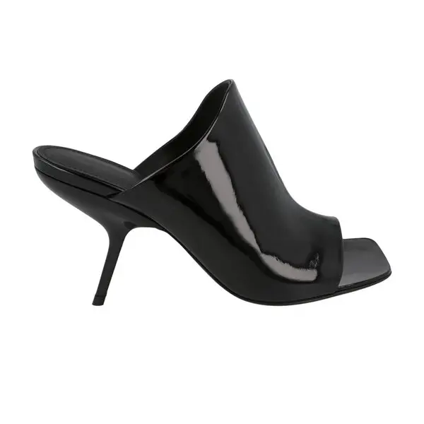 FERRAGAMO Era Patent Leather Mule - Black