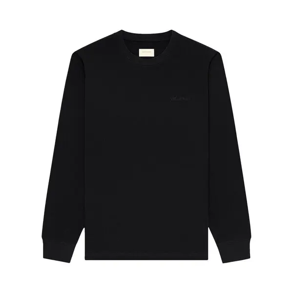 Aimé Leon Dore Long-sleeve Tonal Logo Tee - Black