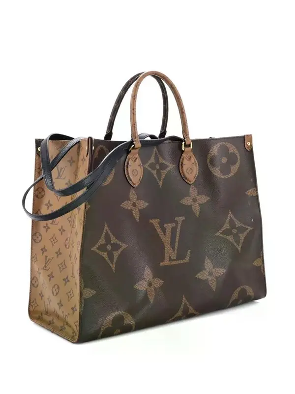 LOUIS VUITTON Onthego Reverse Monogram Giant Gm Tote Bag - Brown