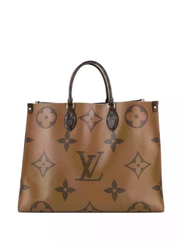LOUIS VUITTON Onthego Reverse Monogram Giant Gm Tote Bag - Brown