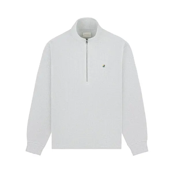 Aimé Leon Dore Crest Piqué Half-zip Pullover - Cream