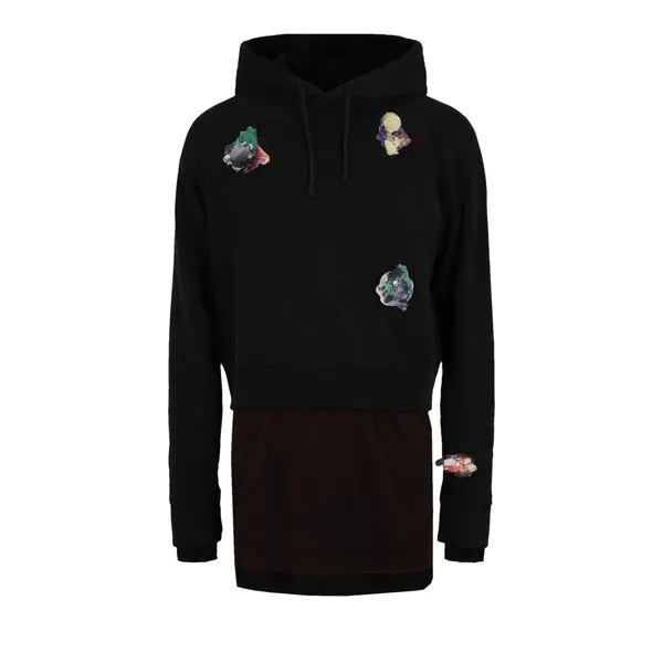 Givenchy Cotton Decal Overlapped Hoodie
