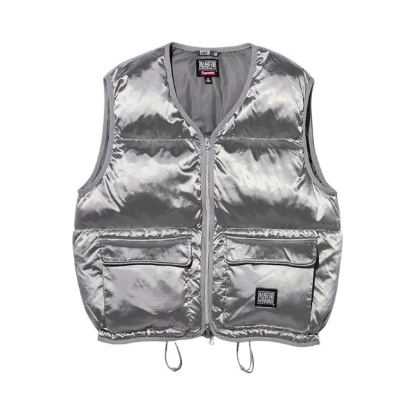 Supreme X Martithé + François Girbaud Down Puffer Vest - Silver