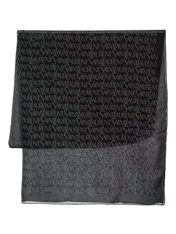 Saint Laurent Square-shaped Scarf - Black