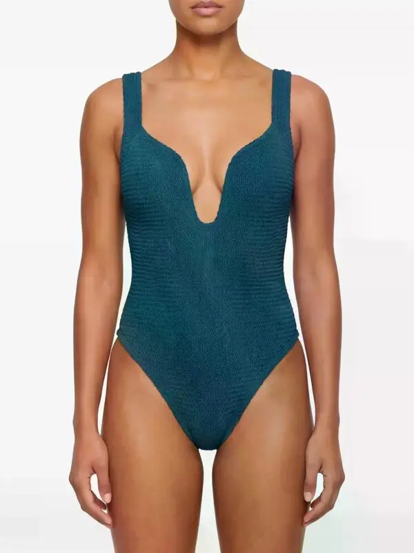 PARAMIDONNA Mika Textured Swimsuit - Blue
