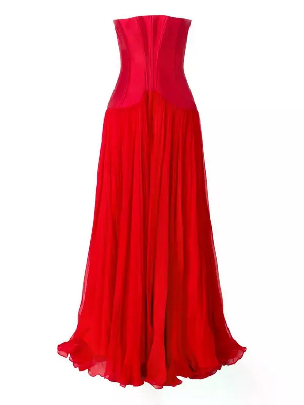 ARAFTU Corset Tie-fastening Maxi Dress