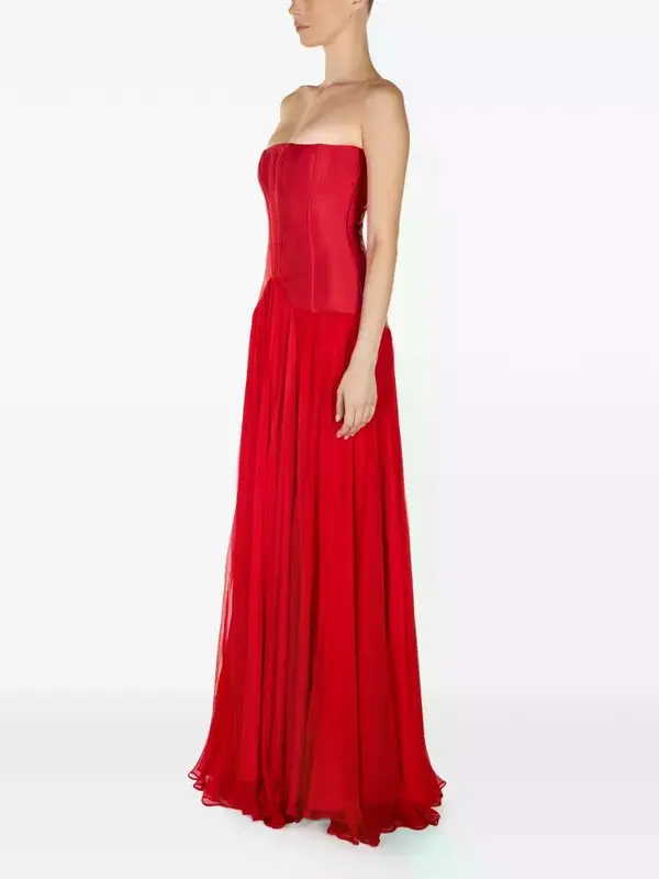 ARAFTU Corset Tie-fastening Maxi Dress