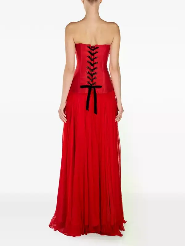 ARAFTU Corset Tie-fastening Maxi Dress