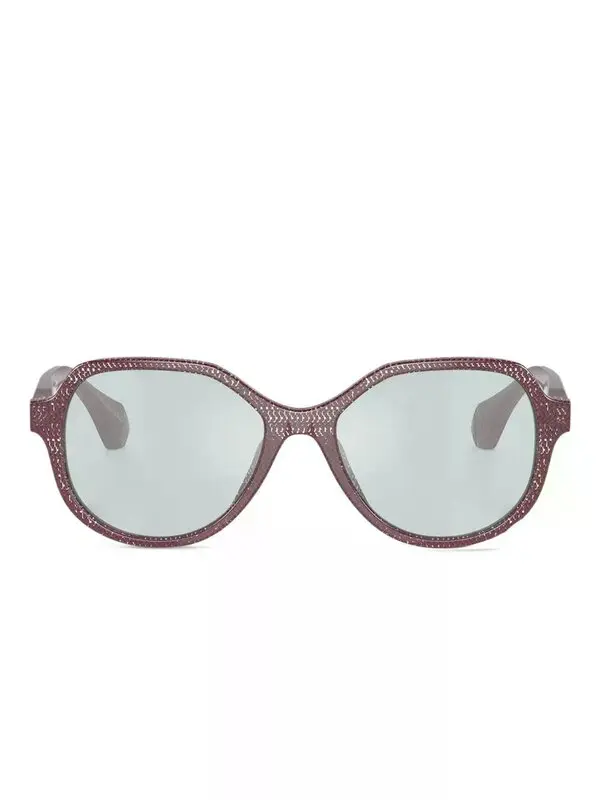 ALAIN MIKLI Pointillé Geometric Sunglasses - Red